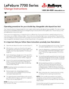 7700 LeFebure Series - Bullseye S.D. Locks LLC